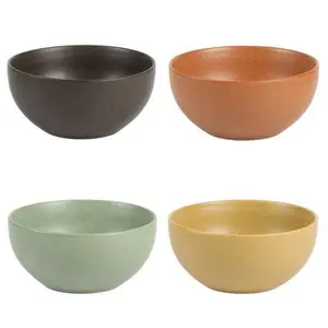 GIBSON ELITE Capetown Reactive Glaze Round Stoneware Dinnerware, Black, Yellow