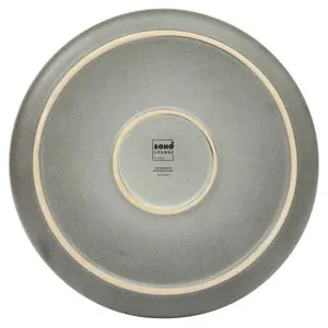 GIBSON ELITE Soho Lounge 16-piece Reactive Glaze Dinnerware Set - Grey