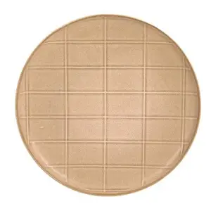 GIBSON ELITE Milano Lines 12-piece Reactive Glaze Stoneware Dinnerware Set - Brown