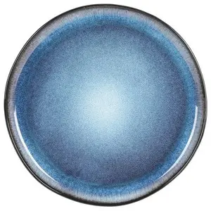 GIBSON ELITE Soho Lounge 12-piece Reactive Glaze Dinnerware Set - Black