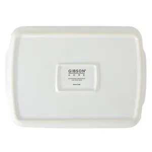 GIBSON HOME Gracious Dining Covered Stoneware Baking Dish