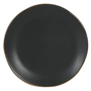 GIBSON HOME Hazeltine 16-piece Reactive Glaze Stoneware Dinnerware Set - Black