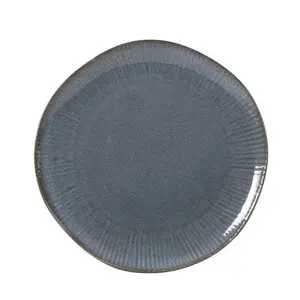 GIBSON ELITE Sandy Pines Stoneware Plates And Bowls Setreactive Glaze Dinnerware Set - Blue