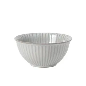 GIBSON ELITE Bistro Linea Cereal Bowls, Stoneware Soup Bowls - Grey