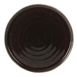 GIBSON ELITE Eclipse Swirls 12-piece Reactive Glaze Stoneware Dinnerware Set - Brown