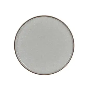 GIBSON ELITE Gelston Stoneware Matte Reactive Glaze Plates And Bowl Dinnerware Set - Grey