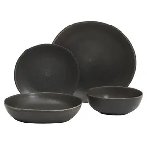 GIBSON ELITE Zion Mist 16-piece Reactive Glaze Stoneware Dinnerware Set
