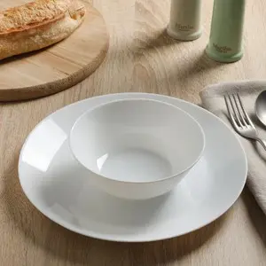 MARTHA STEWART Opalton 6-piece Chip Resistant Opal Glass Cereal Bowl Set