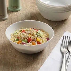 MARTHA STEWART Opalton 6-piece Chip Resistant Opal Glass Cereal Bowl Set