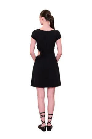PCFG Short Sleeve Lace Detail Mini Dress