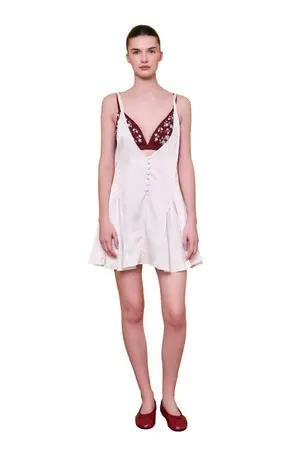 PCFG Broderie Anglaise Edit Satin Mini Dress