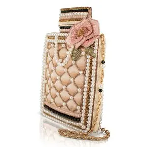 MARY FRANCES ACCESSORIES Pearl Essence Perfume Bottle Handbag