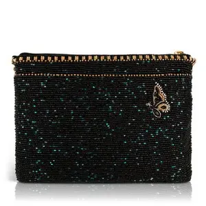 MARY FRANCES ACCESSORIES Beaded Poodle Mini Handbag