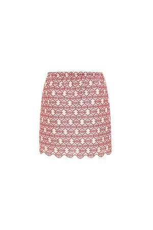 PCFG Broderie Anglaise Mini Skirt With Embroidery