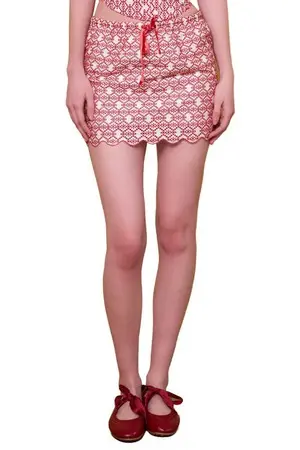 PCFG Broderie Anglaise Mini Skirt With Embroidery