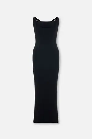 PCFG Daydreamers Cross Back Knit Maxi Dress - Black