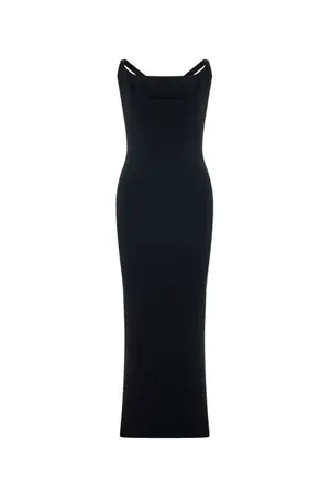 PCFG Daydreamers Cross Back Knit Maxi Dress - Black