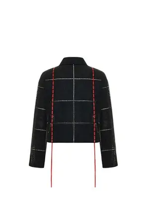 PCFG Embroidered Detail Cropped Jacket