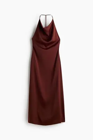 H&m Satin Halterneck Dress