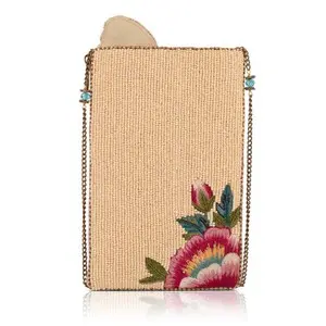 MARY FRANCES ACCESSORIES Butterfly Garden Crossbody Phone Bag