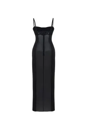 PCFG Strappy Tulle Detail Maxi Dress