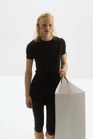 H&m Cooling Slim Fit Ribbed T-shirt