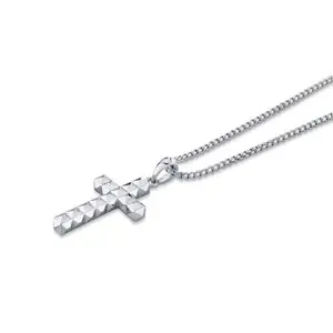 MICHAEL M 3d Tetra Cross Pendant Necklace