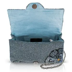 MARY FRANCES ACCESSORIES Azure Handbag