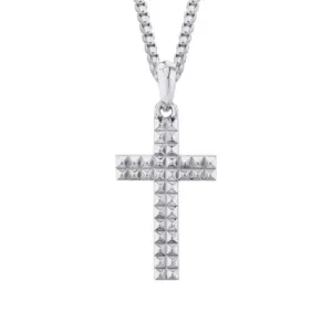 MICHAEL M Tetra Cross Pendant Necklace - Silver