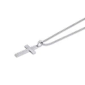 MICHAEL M Tetra Cross Pendant Necklace