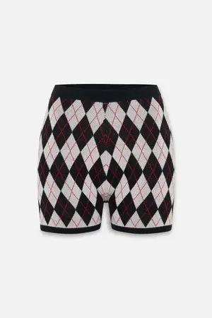 PCFG Daydreamers Argyle Knit Mini Short - Black