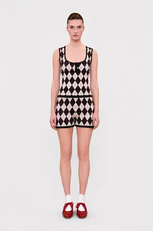 PCFG Daydreamers Argyle Knit Mini Short