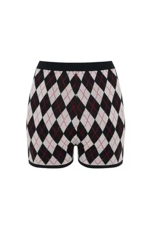 PCFG Daydreamers Argyle Knit Mini Shorts