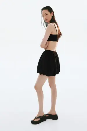H&m Bubble-hem Mini Skirt