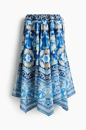 H&m Drawstring-detail Poplin Skirt