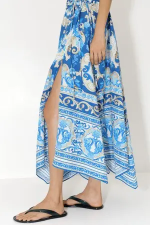 H&m Drawstring-detail Poplin Skirt