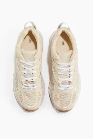 H&m Chunky Trainers With Mesh And Coated Fabric