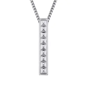 MICHAEL M Tetra Pillar Pendant Necklace - Silver