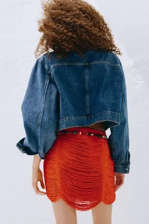 H&m Fringed Mini Skirt