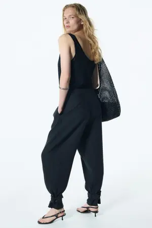 H&M Balloon Trousers With High Waist And Adjustable Hems