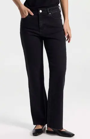 Ronen Chen Mid-rise Straight-leg Jeans - Black