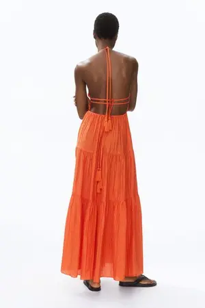 H&m Tiered Halterneck Dress