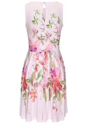 LASCANA Pleated Floral Dress