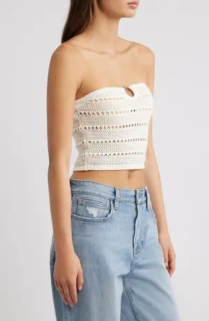 PACSUN Oriana O-ring Tube Top - Ivory