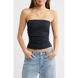 PACSUN Ophelia Ruched Tube Top - Black