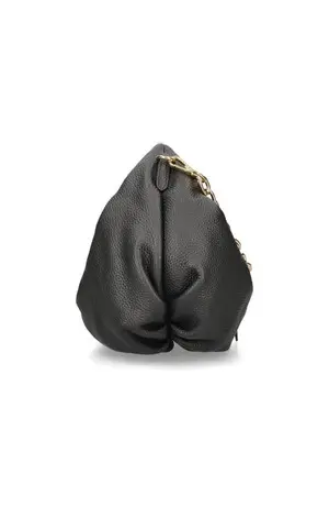 Pretty Ballerinas Croissant Bag With Bow Detail And Chain Strap - Black
