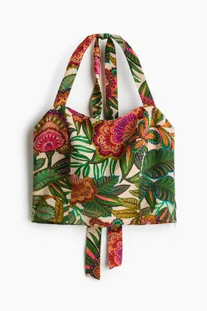 H&m Crêpe Halterneck Top