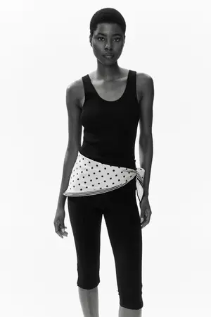 H&m Scarf-detail Capri Leggings
