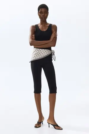H&m Scarf-detail Capri Leggings