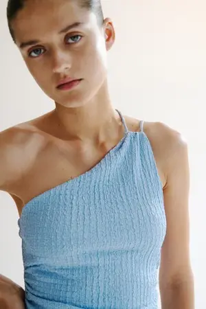H&m Crinkled One-shoulder Dress
